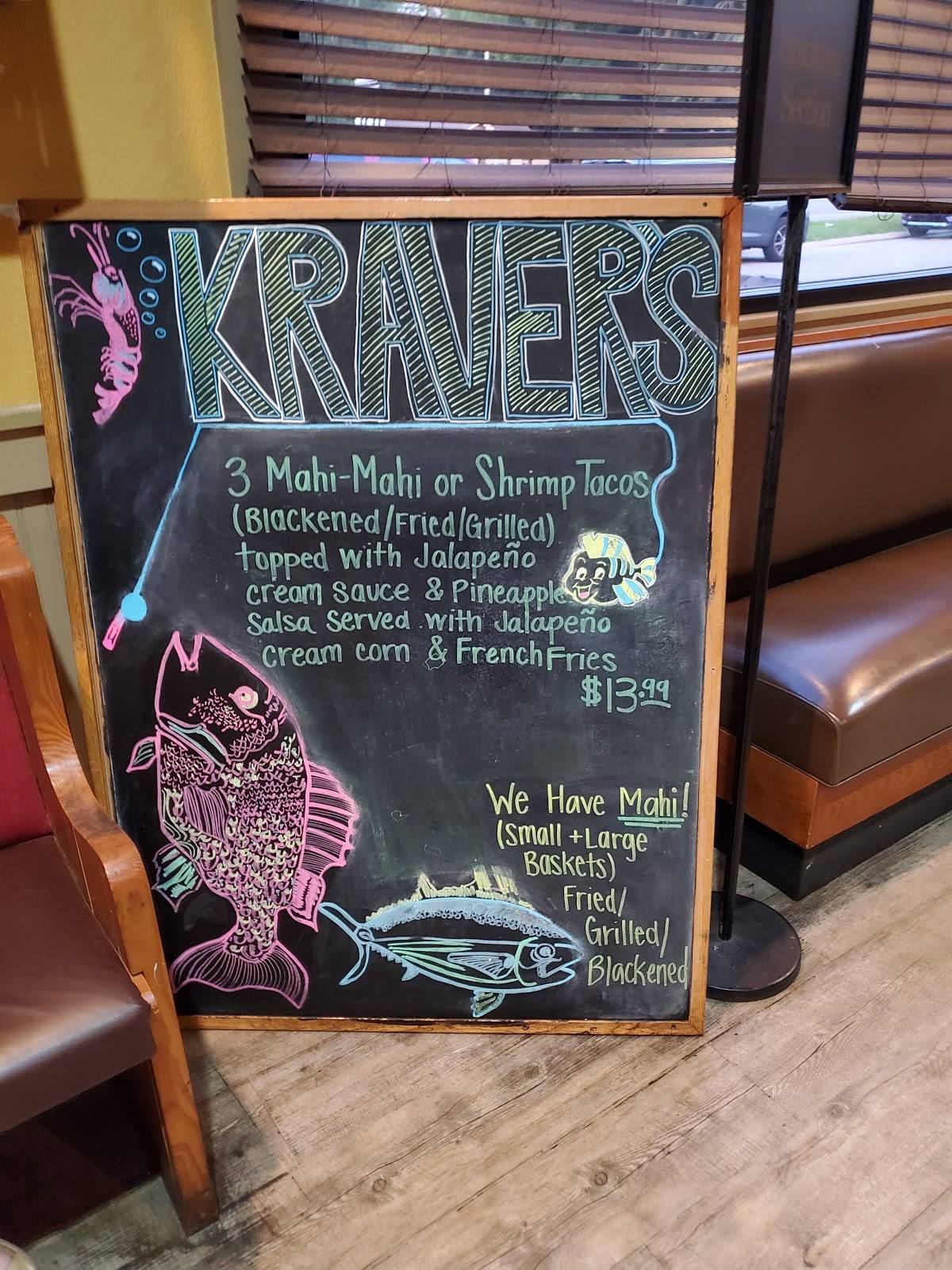 Menu at Kravers Seafood Daphne restaurant, Daphne