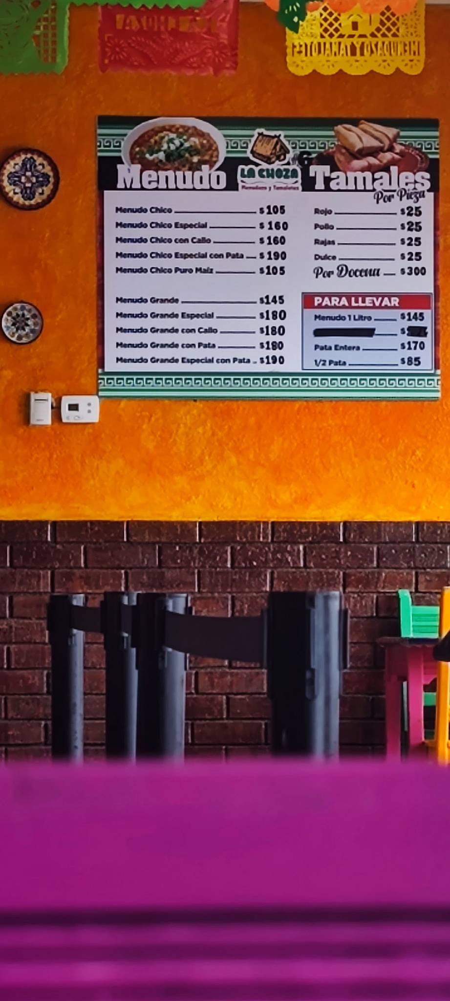 Carta de Restaurant La Choza, Ciudad Juarez, Blvd. Manuel Gómez Morín 1325-Int. 31