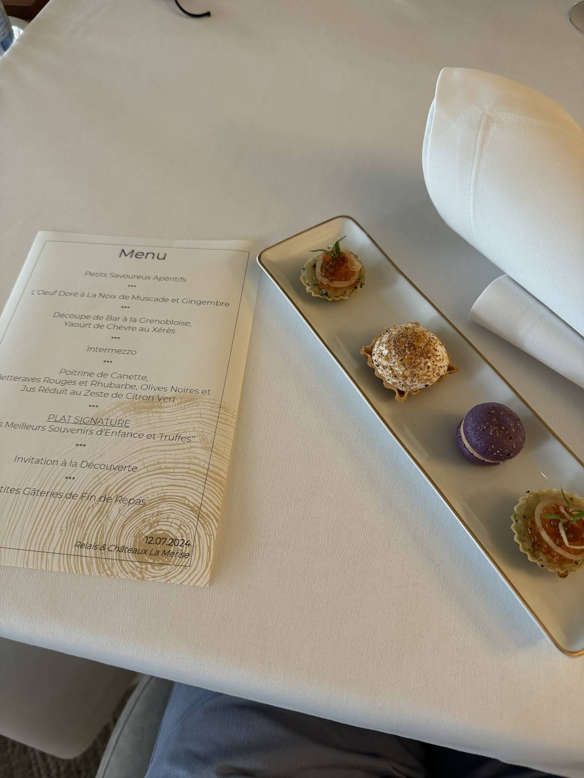 Menu au Restaurant La Merise, Laubach