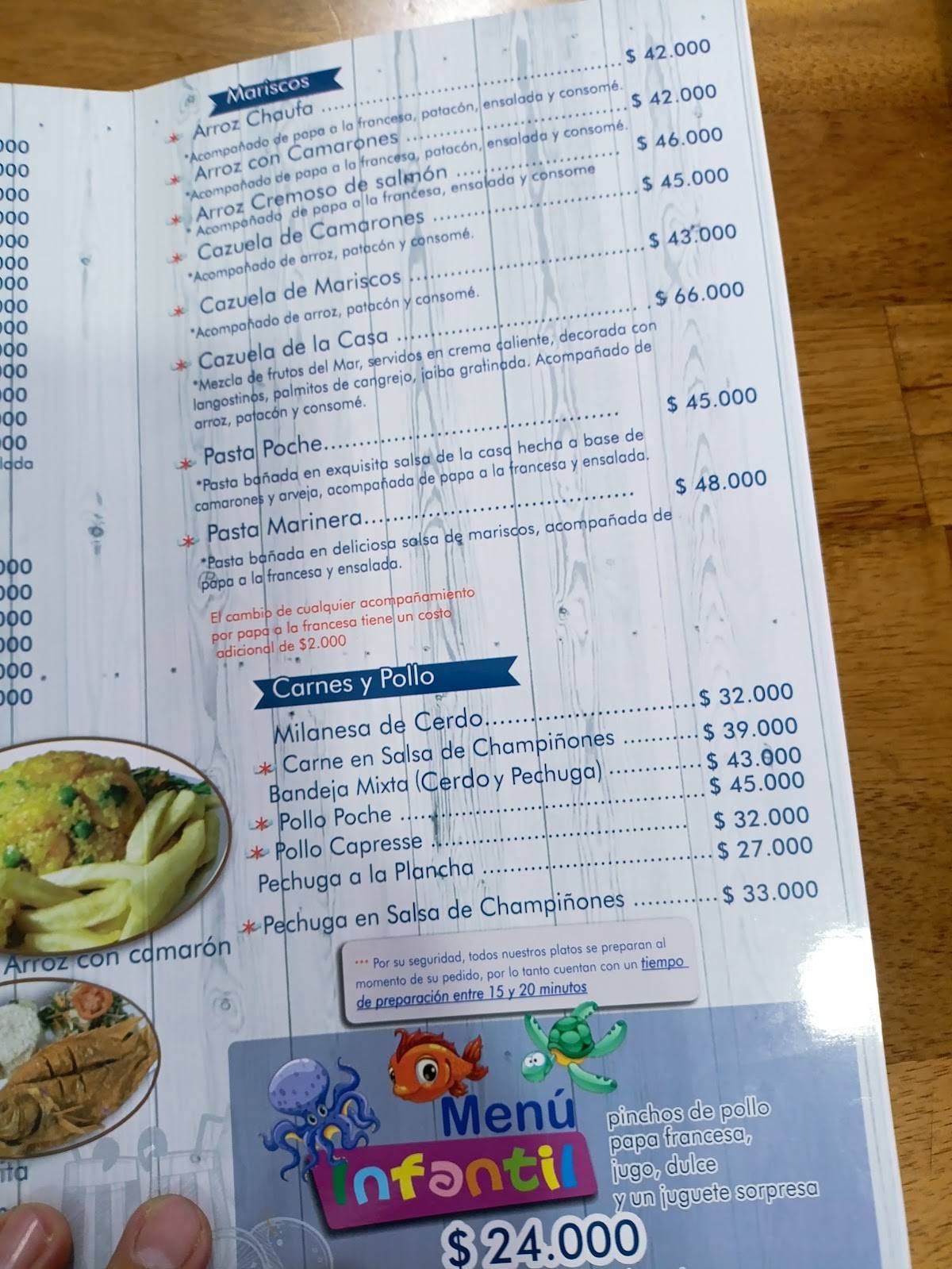 Carta del restaurante La Poché, Bogotá, Cra 69 #31-19 sur