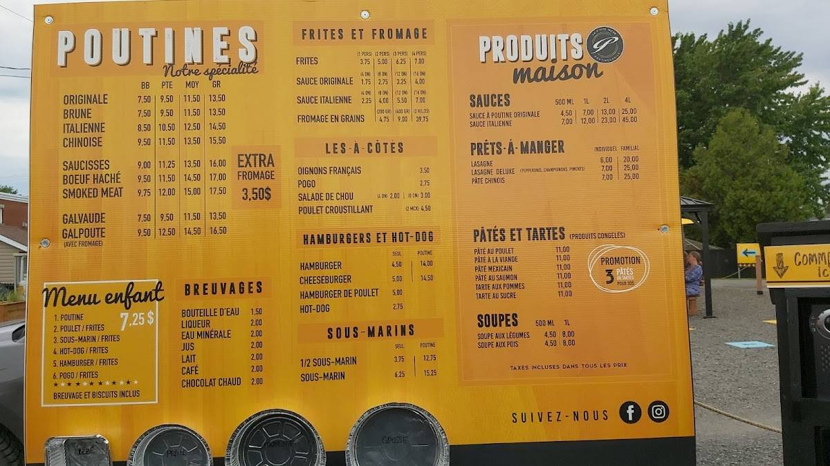 Carta del restaurante La P’tite Vache, Princeville