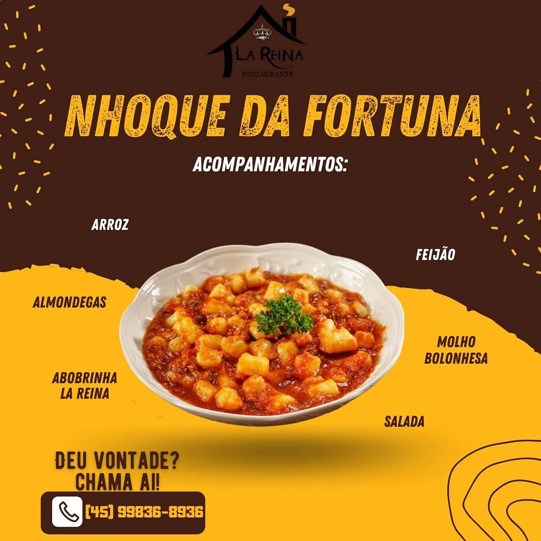 Menu em La Reina Restaurante, Marechal Cândido Rondon