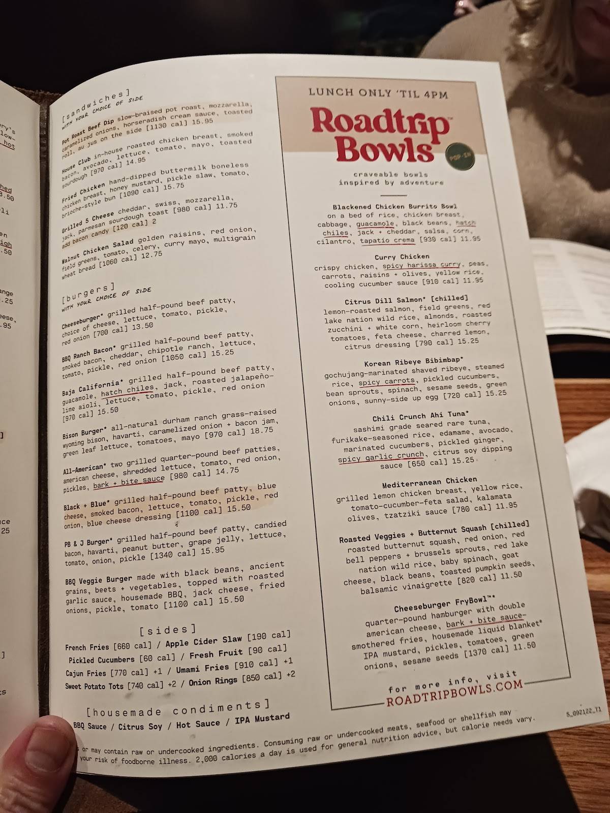 Menu at Lazy Dog Restaurant & Bar, Stafford