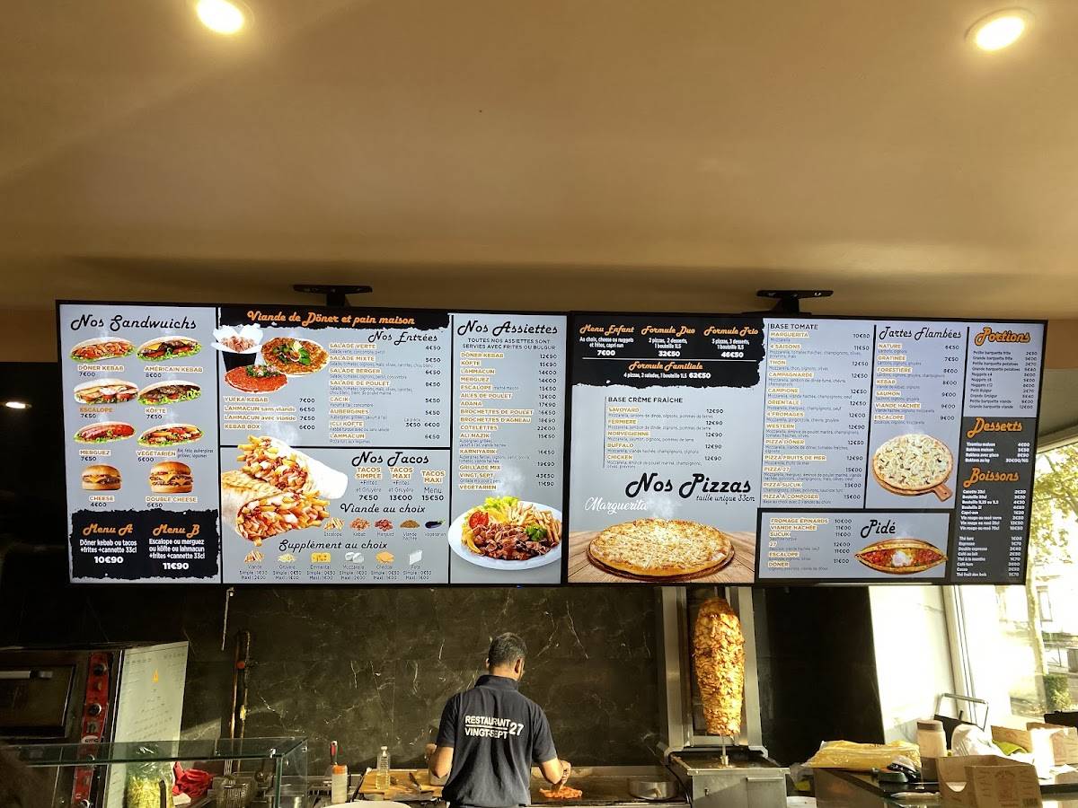 Menu au Restaurant Le 27, Colmar