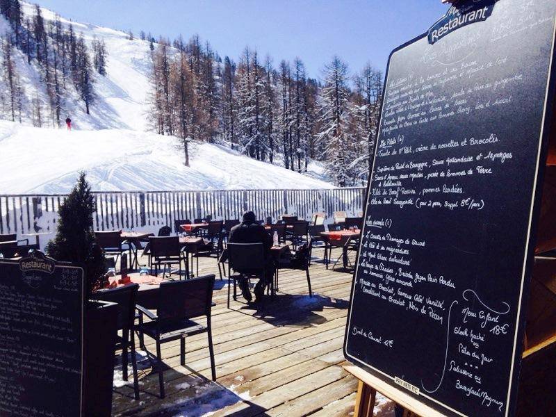 Menu at Le Spot restaurant, Chamonix