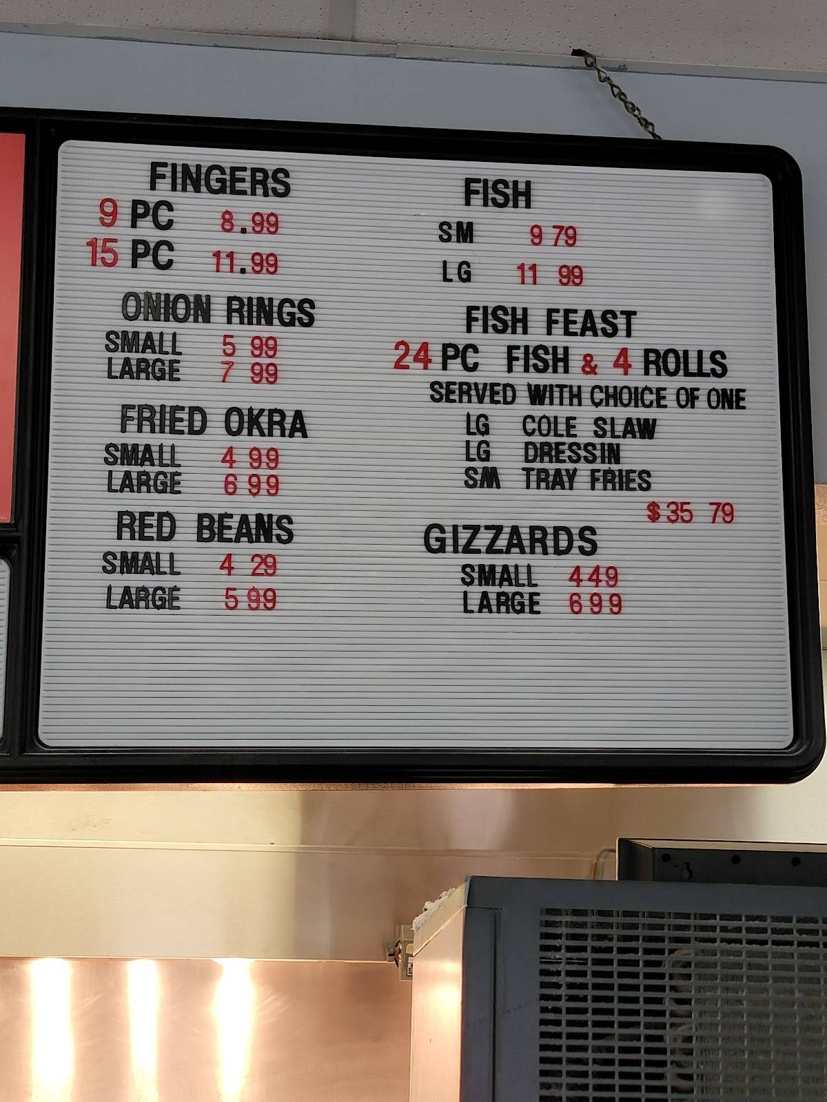 Menu at Leader's Fried Chicken - St. Amant restaurant, Prairieville