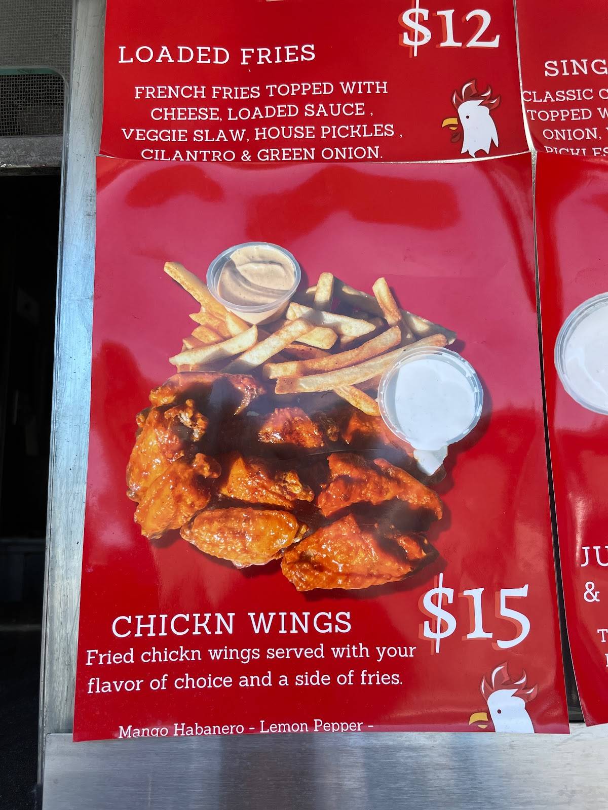 Menu at Loaded Chickn restaurant, Vallejo