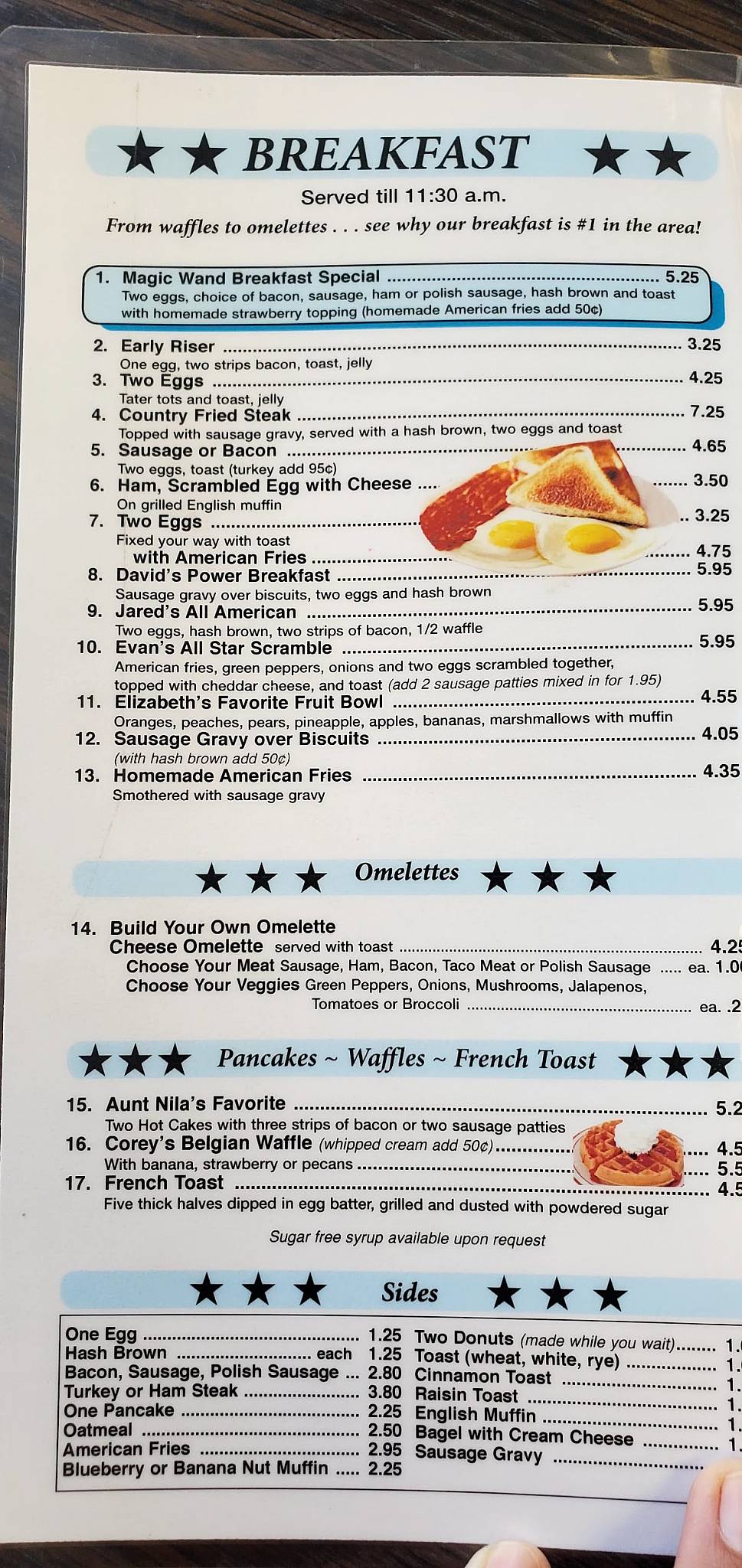 Menu at Magic Wand Restaurant, Churubusco