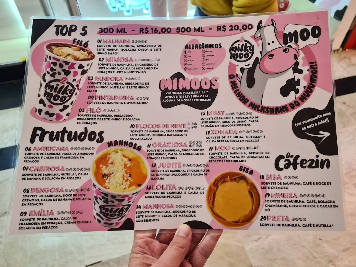 Menu em Milky Moo restaurante, Brasília, Setor Comercial Sul Q. 6