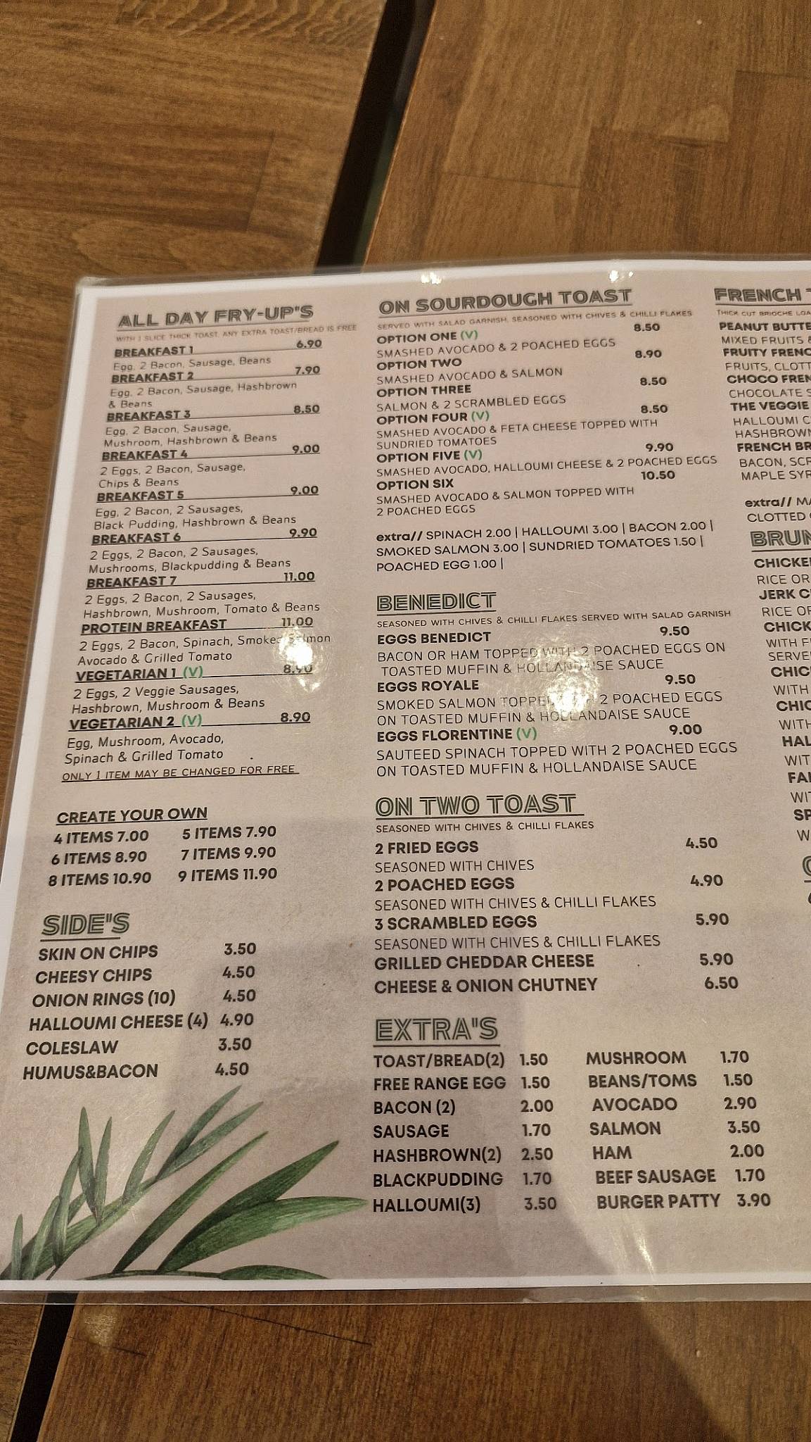 Menu at Millers Kitchen restaurant, Carshalton