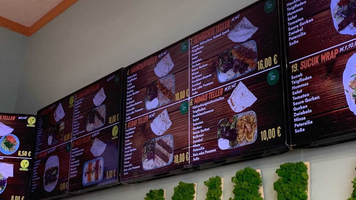 Speisekarte von Mimas Restaurant, Erlangen