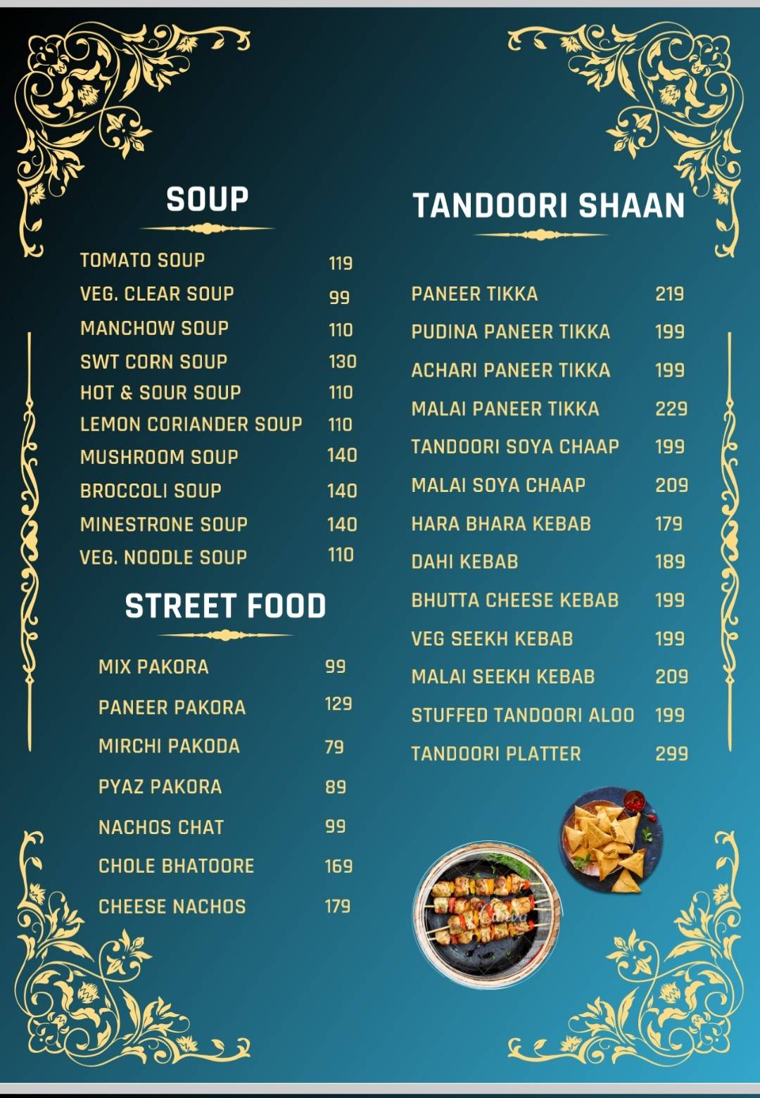 Menu at Modern thadi & Restaurant, Jaipur