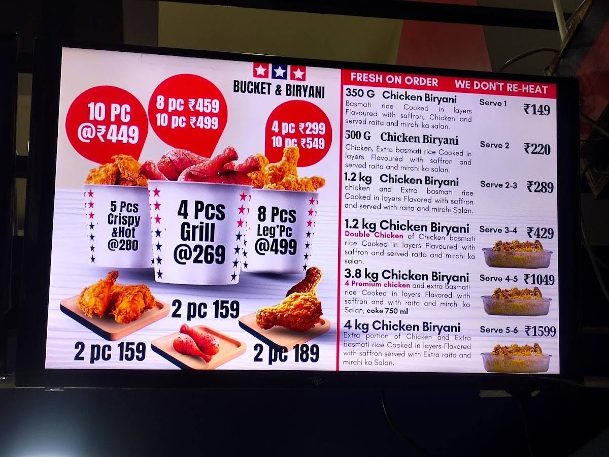 Menu at Mr. Henry American Fried Chicken, Pune