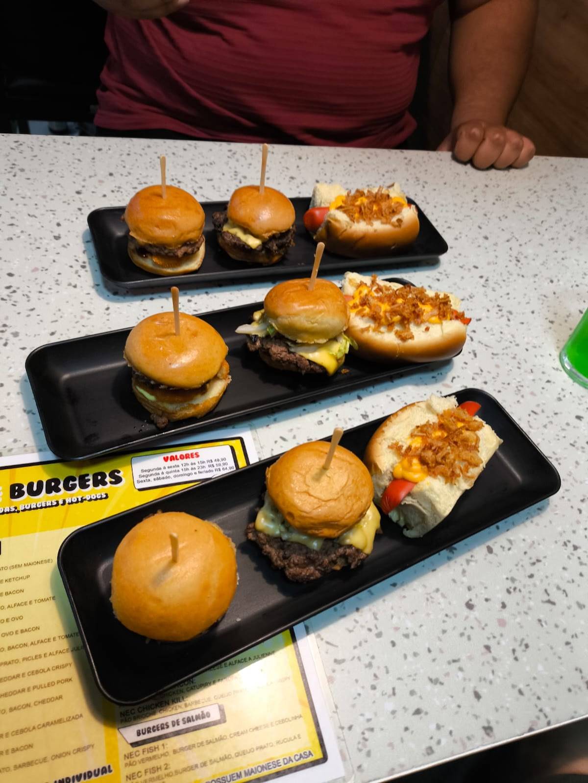 Menu em NEC Burgers & Games restaurante, São Paulo