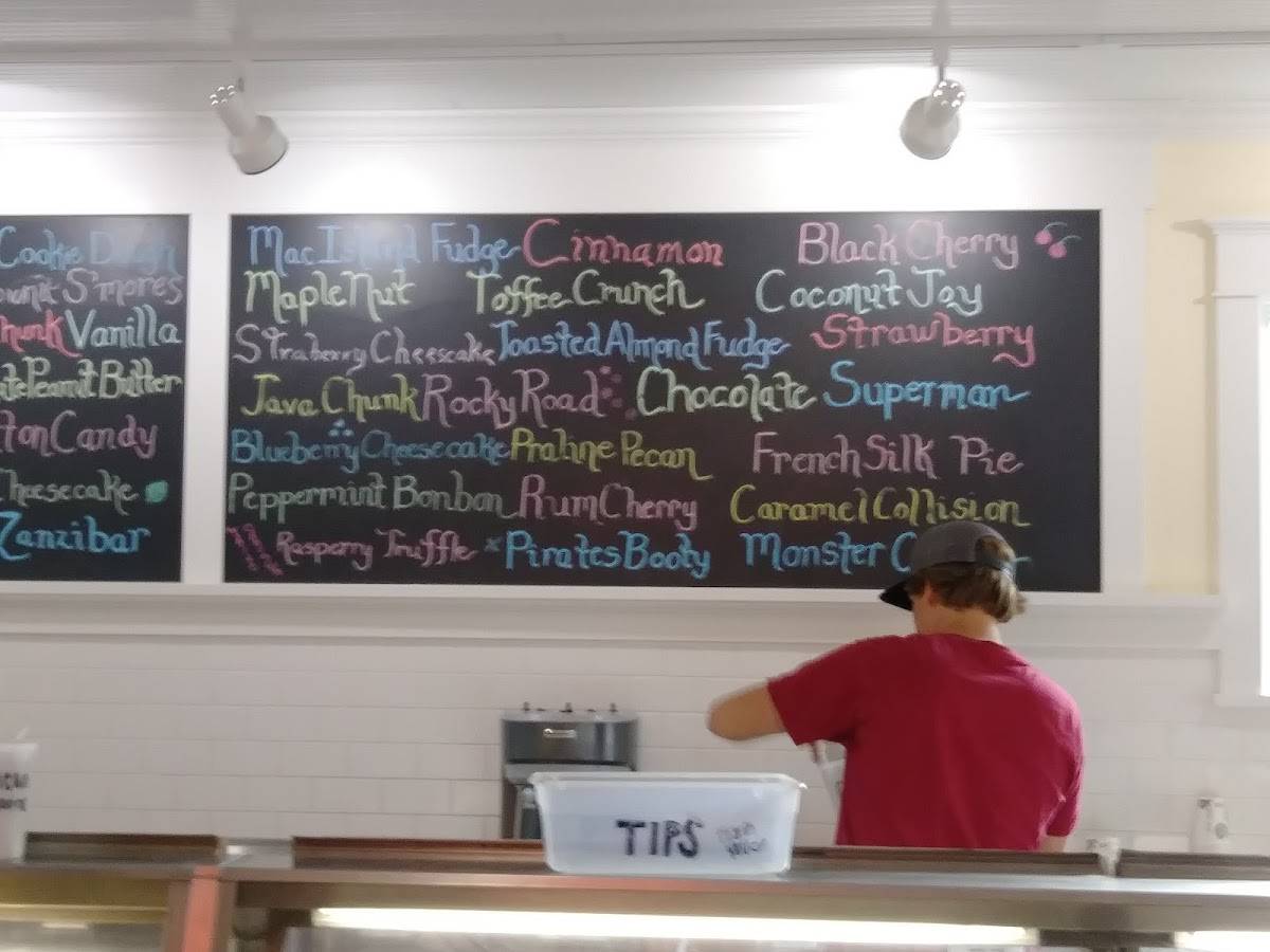 Menu at Nelson's Ice Cream restaurant, Stillwater