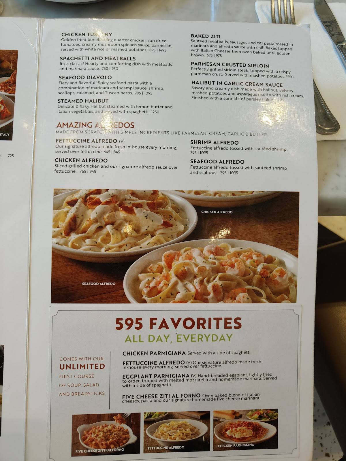 Menu at Olive Garden - Opus Mall restaurant, Quezon City