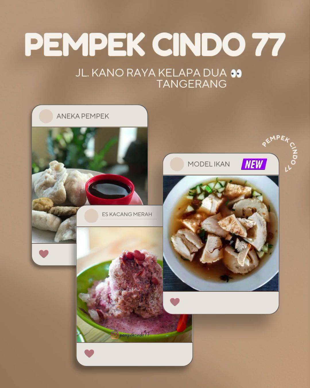 Menu at Pempek Cindo 77 restaurant, Kelapa Dua