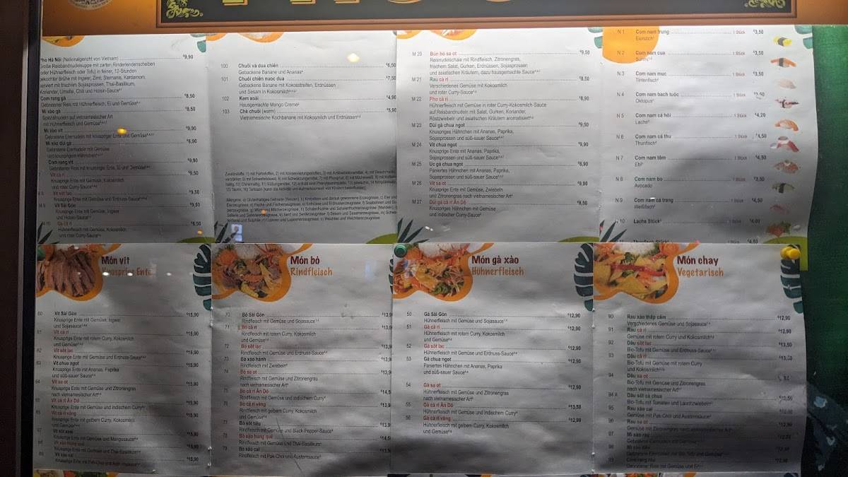 Speisekarte von Restaurant Pho3, Augsburg