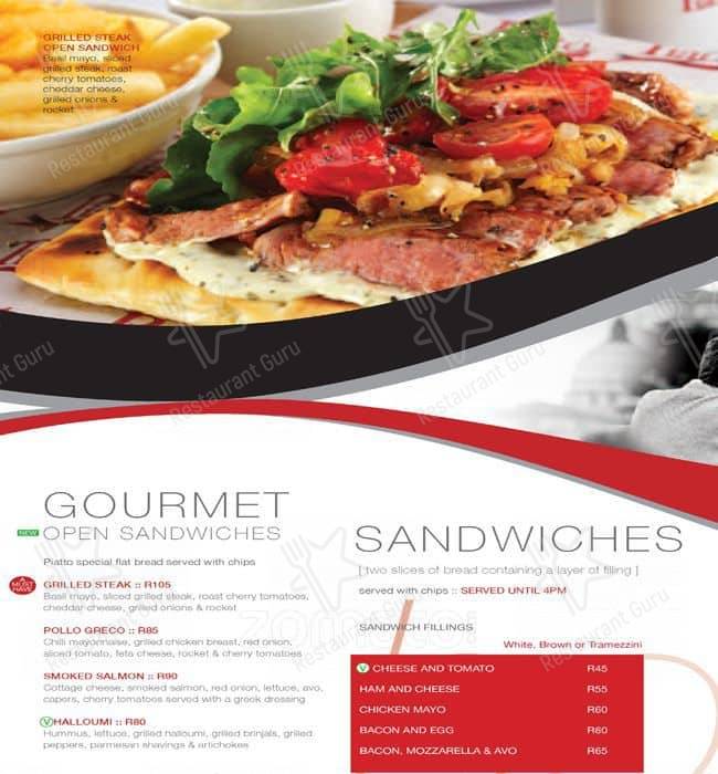 Menu at Piatto Restaurant Grill-Sandton, Sandton, Maude Street