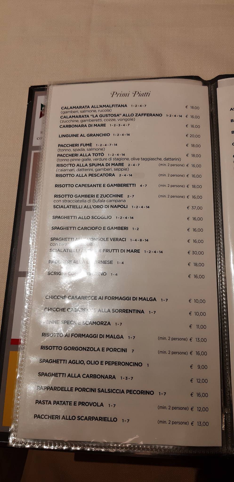 Menu da Pizzeria La Gustosa Di Bastone Antonio, Coccaglio, via Martiri ...