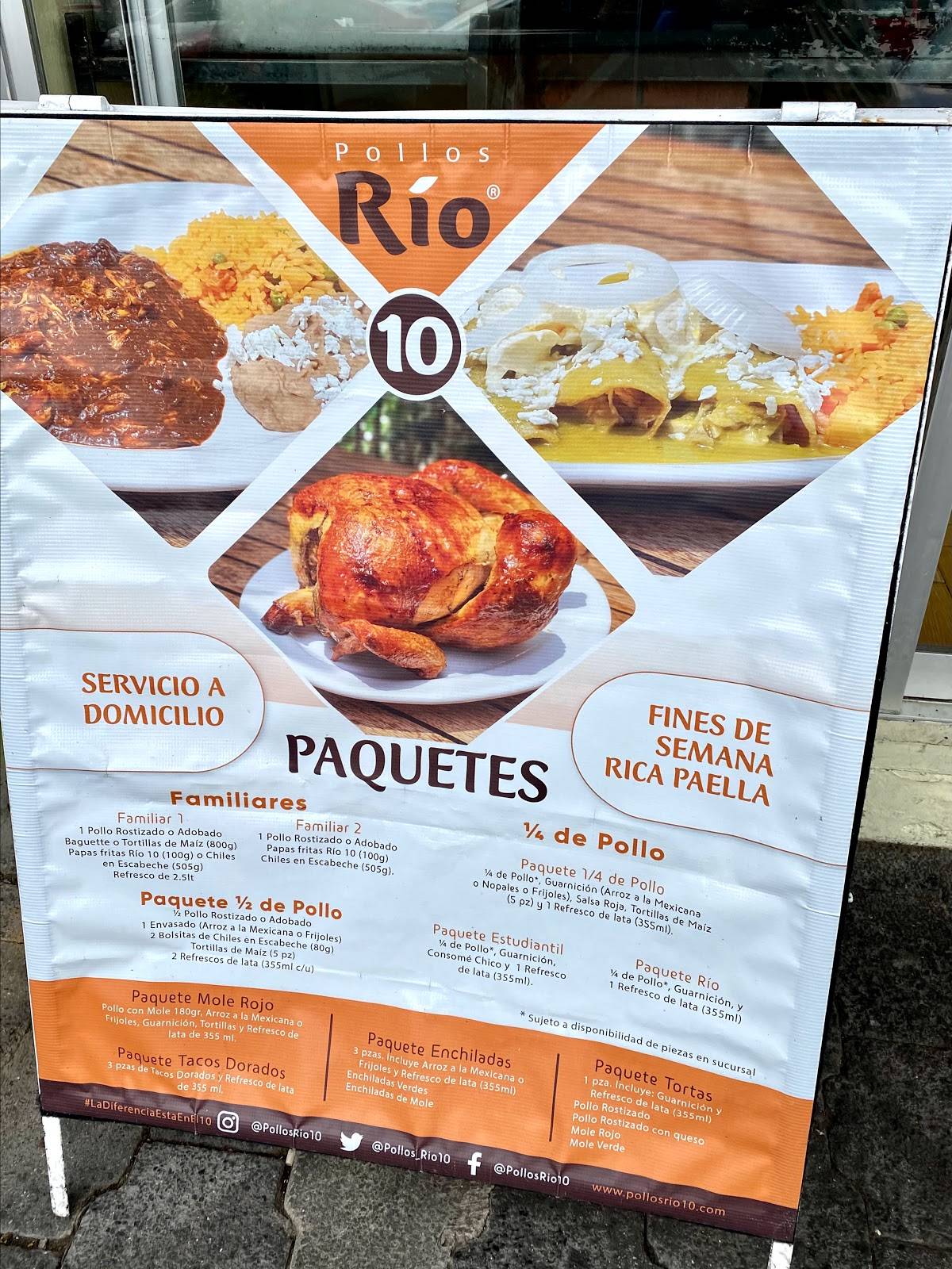Carta del restaurante Pollos Río 10 San Jerónimo, Ciudad del México, Av ...
