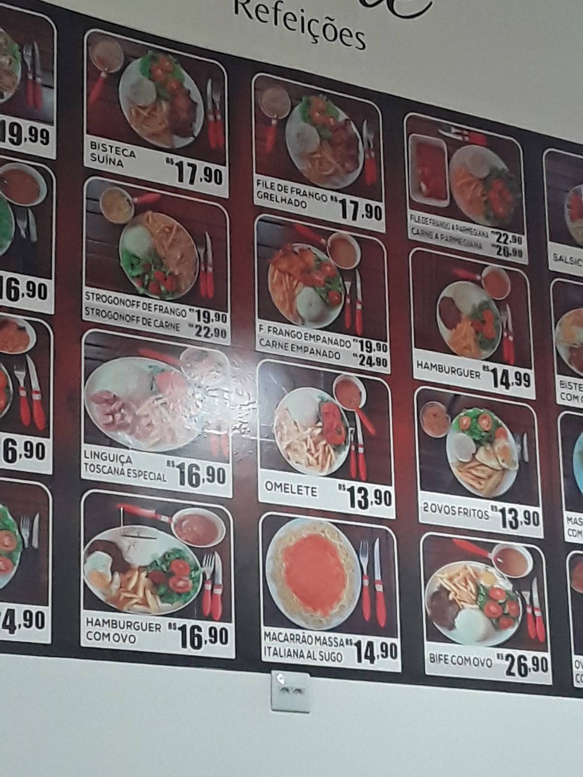 Menu em Prime Café 1, Bauru