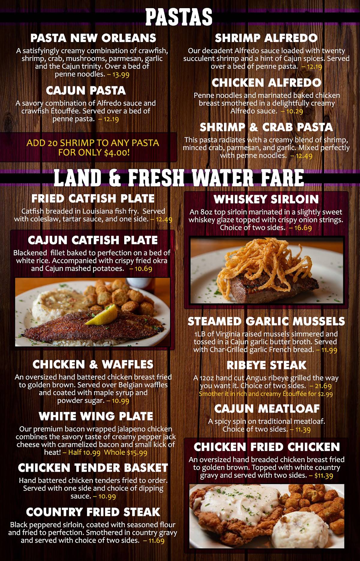 Menu at Purple Onion restaurant, Cabot, S Pine St