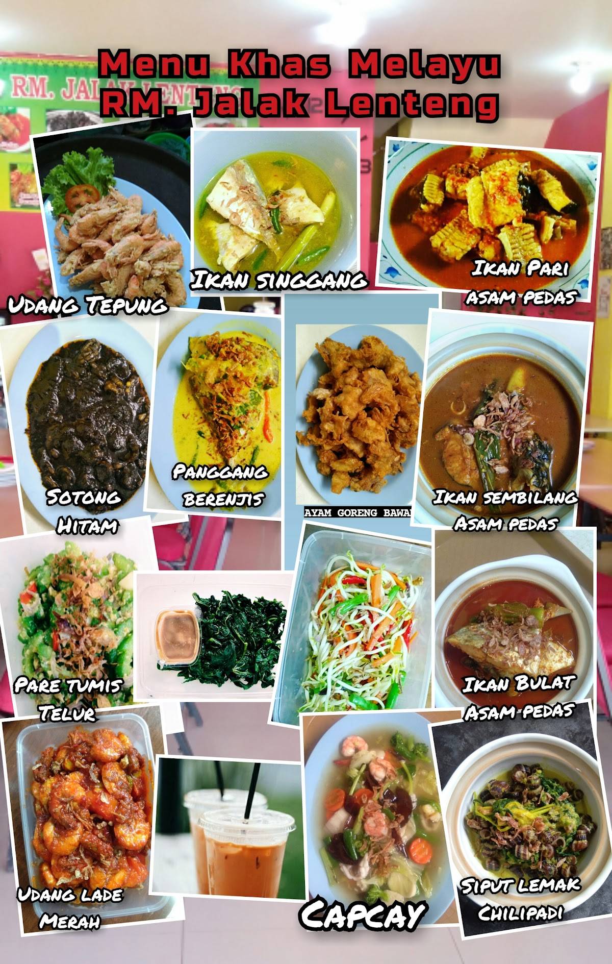 Menu at RM. JALAK LENTENG BATAM restaurant, Batam