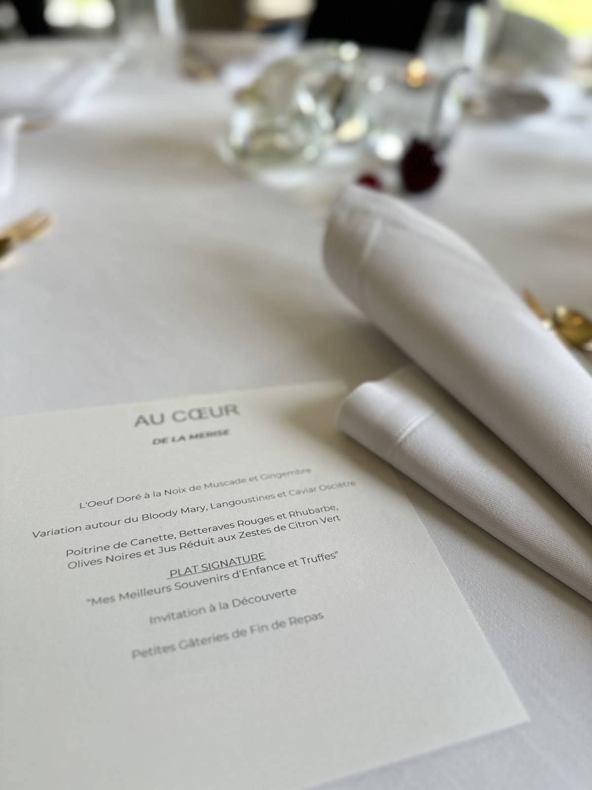 Menu au Restaurant La Merise, Laubach