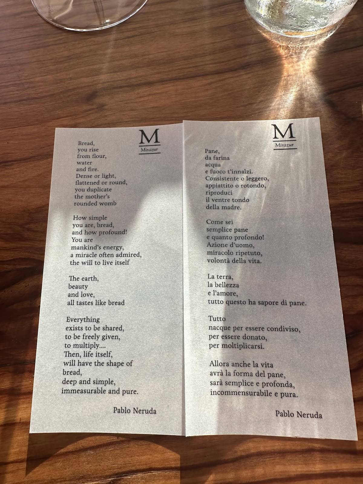Menu au Restaurant Mirazur, Menton, 30 Av. Aristide Briand