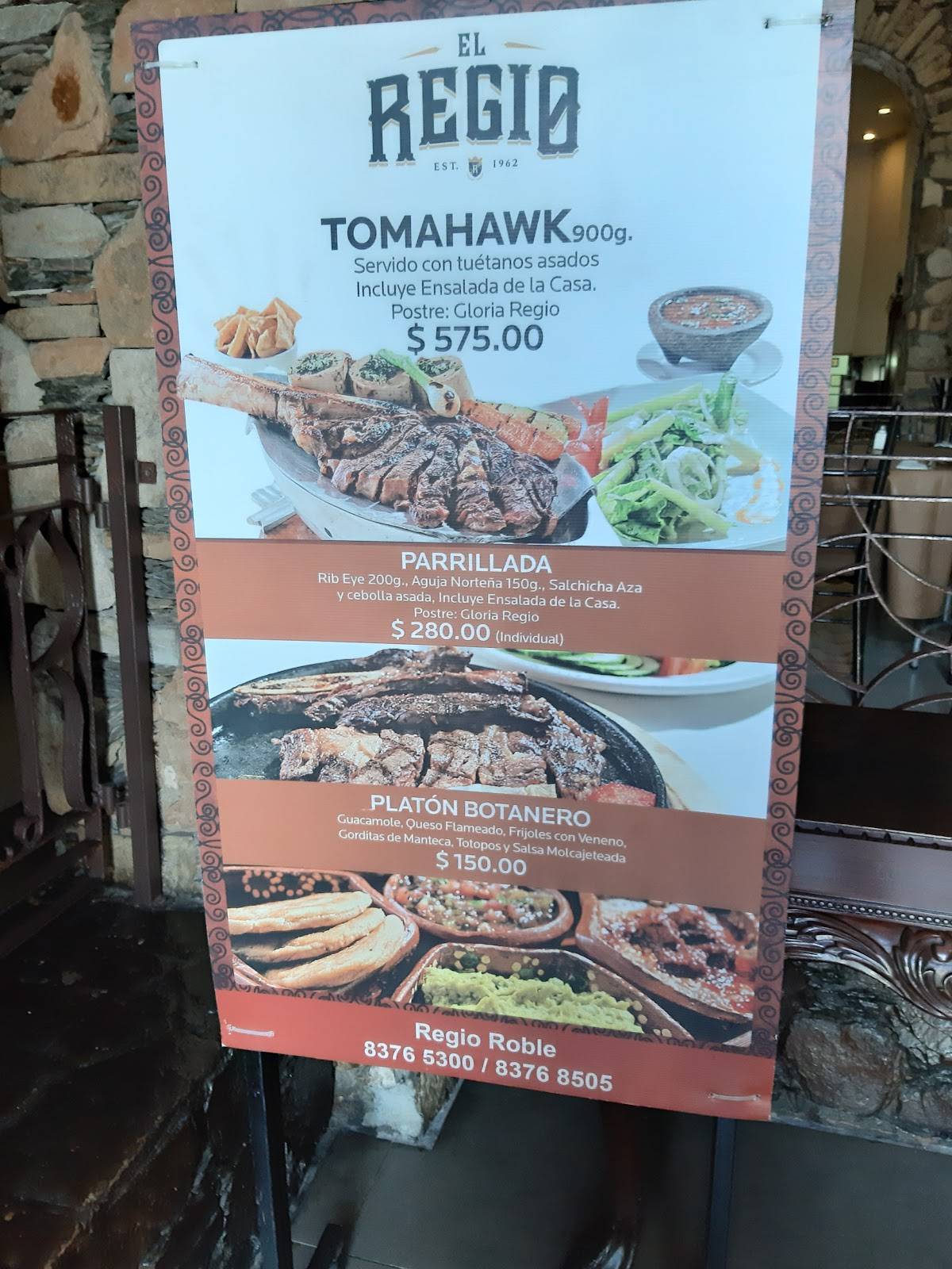 Carta de Restaurante Regio, San Nicolás de los Garza, Avenida ...