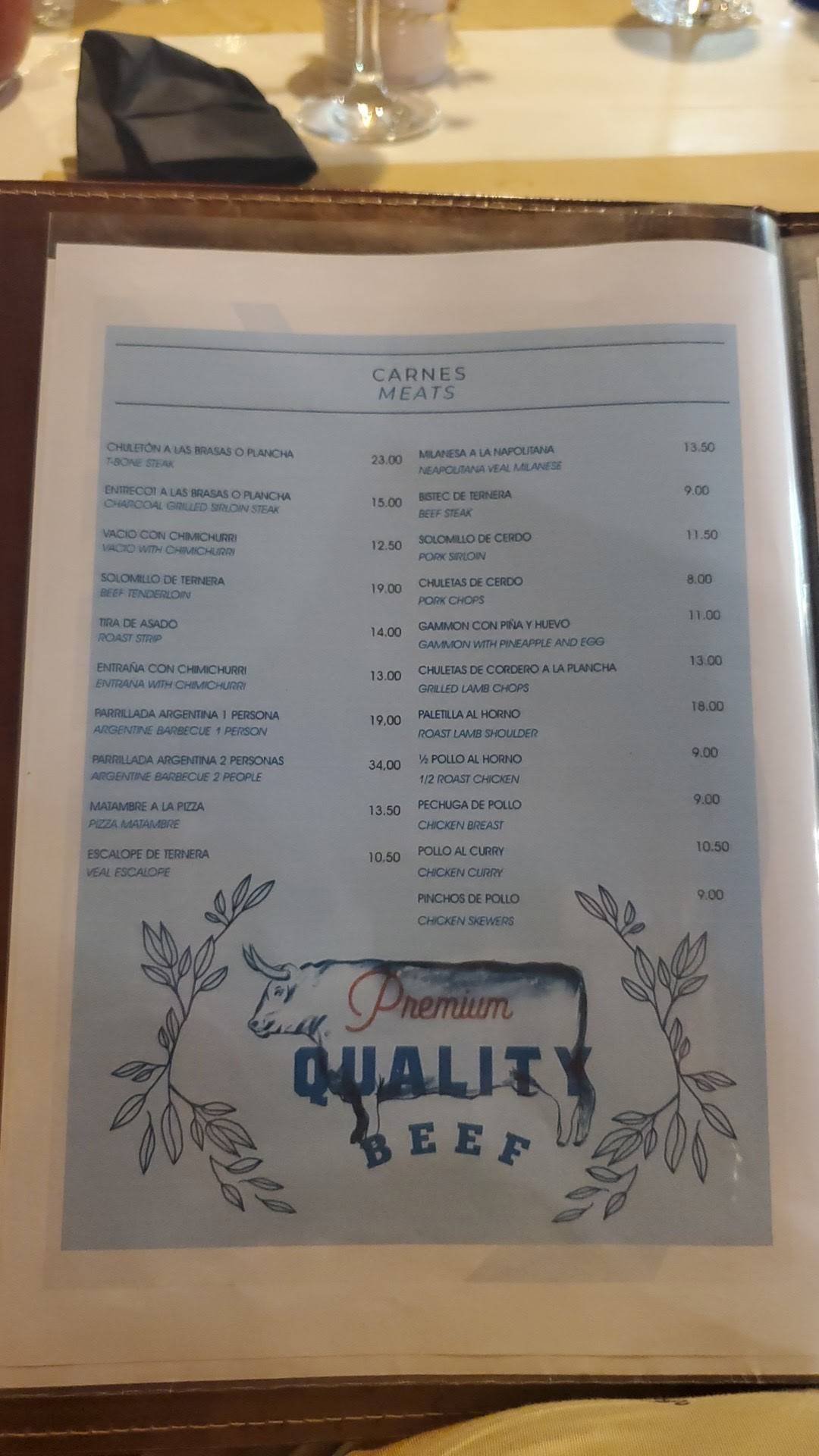 Menu at Restaurante Forum, Cales Piques, Avinguda Pont d'en Gil Los ...