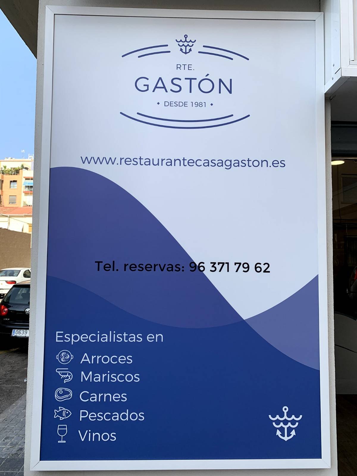 Menu at Restaurante Gastón, Valencia, Av.de la Malva-Rosa