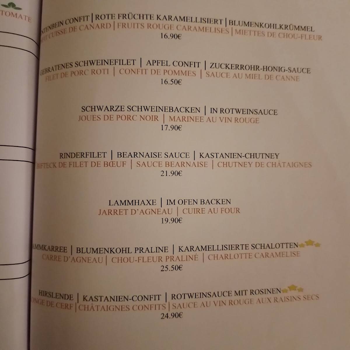 Menu at Restaurante Goya, Funchal