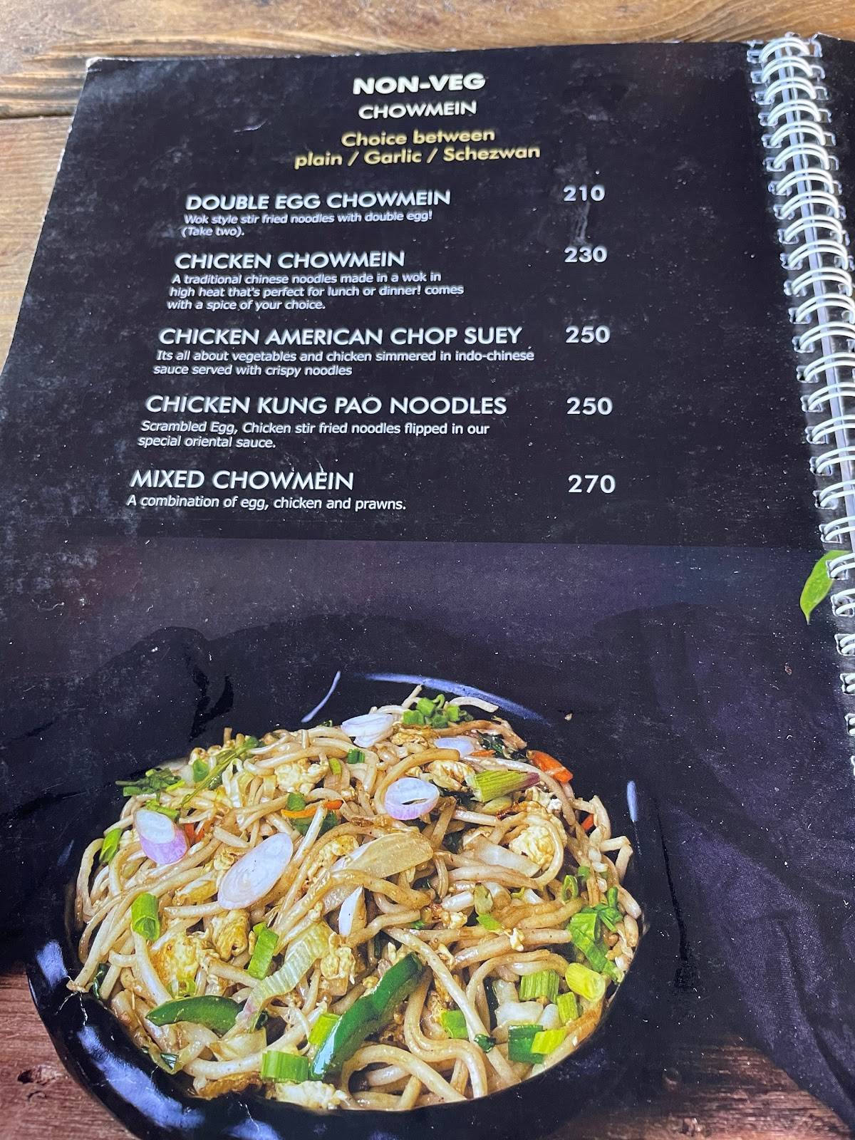 Menu at Rikki's, Chennai, 213