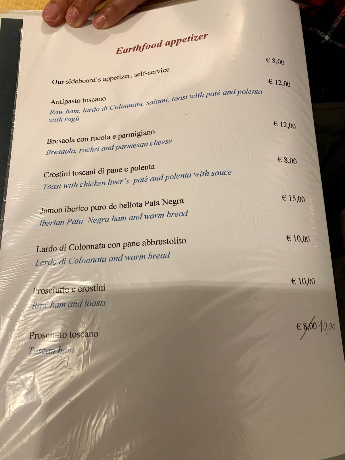 Menu da Ristorante Il Portico, Calenzano