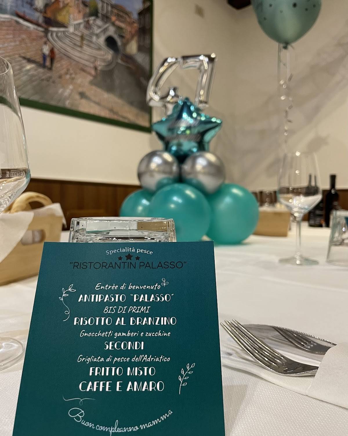 Menu da Ristorante Palazzo, Chioggia