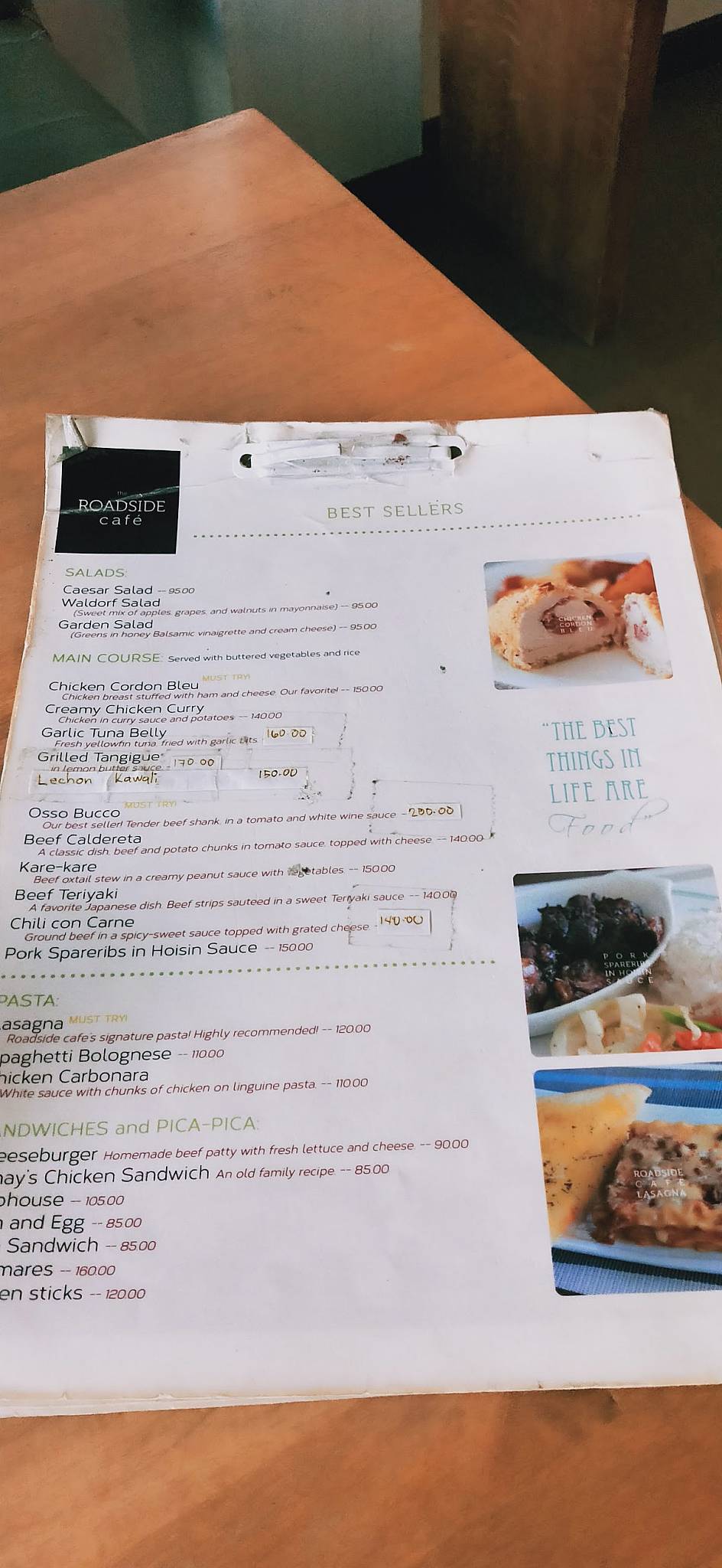 Menu at Roadside Bakery + Cafe, Panabo, 8M6P+C5F