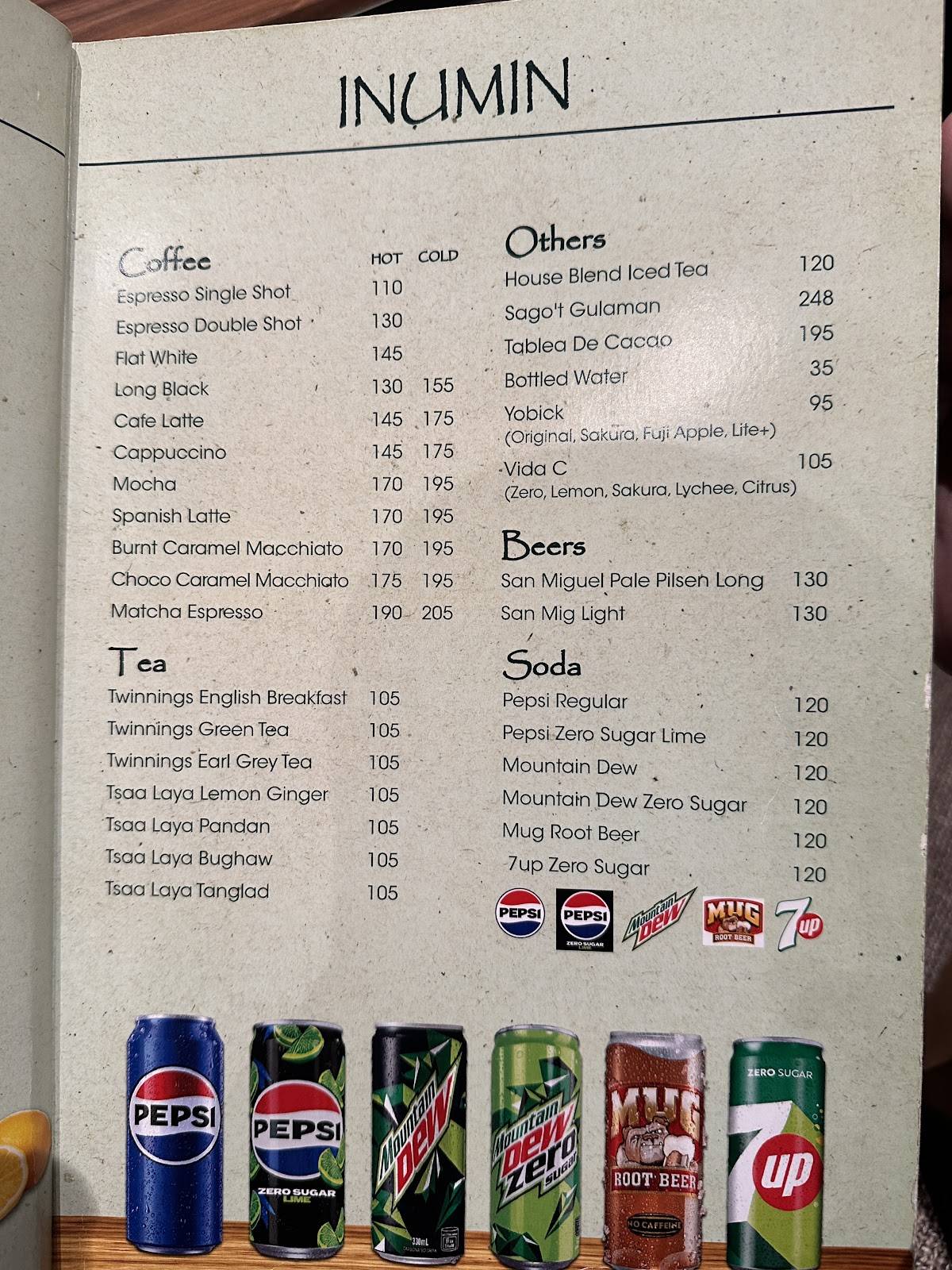 Menu at Rosario, Pamanang Panlasa restaurant, Tagaytay