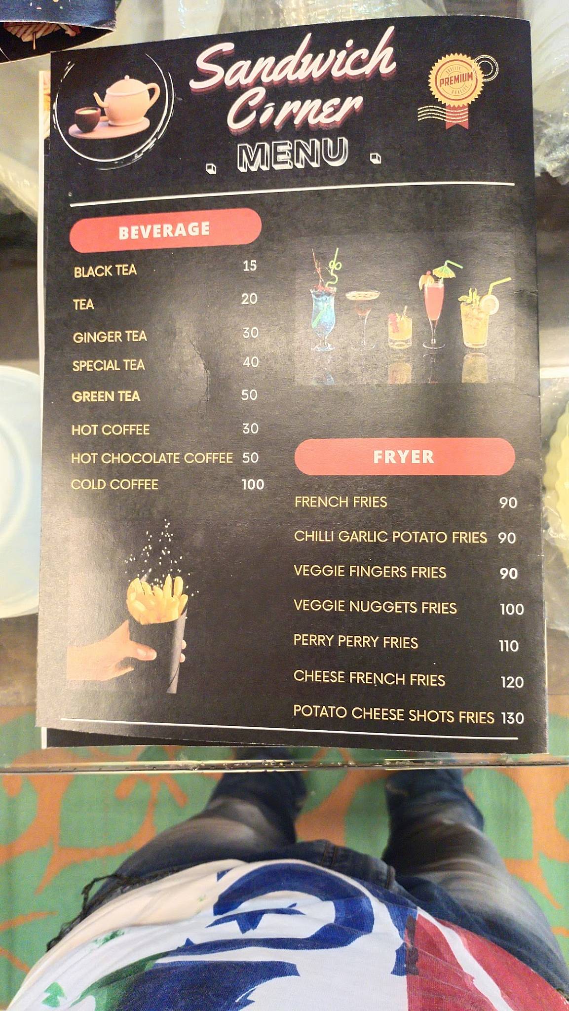 Menu at SANDWICH CORNER, Raipur