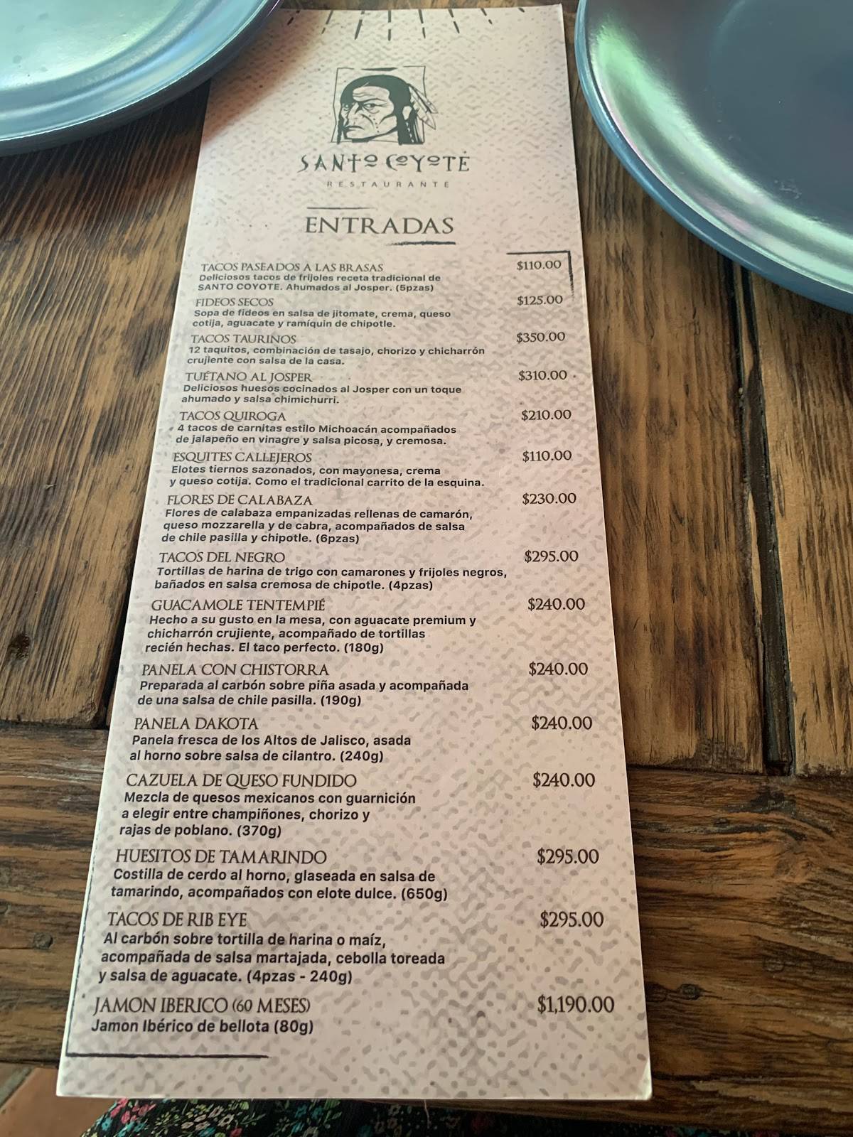 Carta del restaurante Santo Coyote, Guadalajara, C. Miguel Lerdo del ...