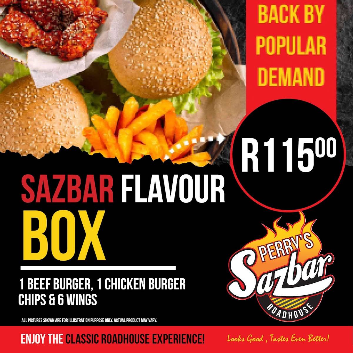 Menu at Sazbar Roadhouse Brakpan, Brakpan