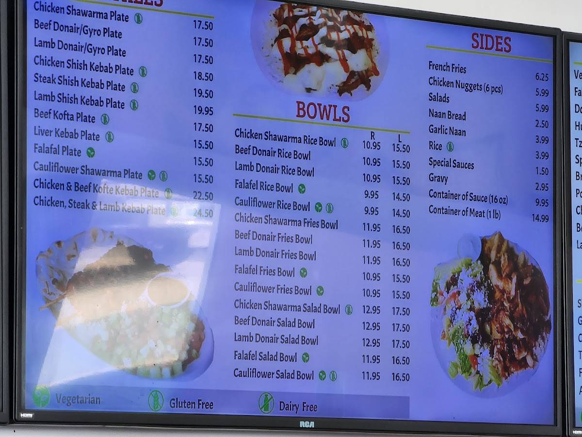 Menu at Shawarma Queen Donair Kebab Buffet restaurant, Brandon ...