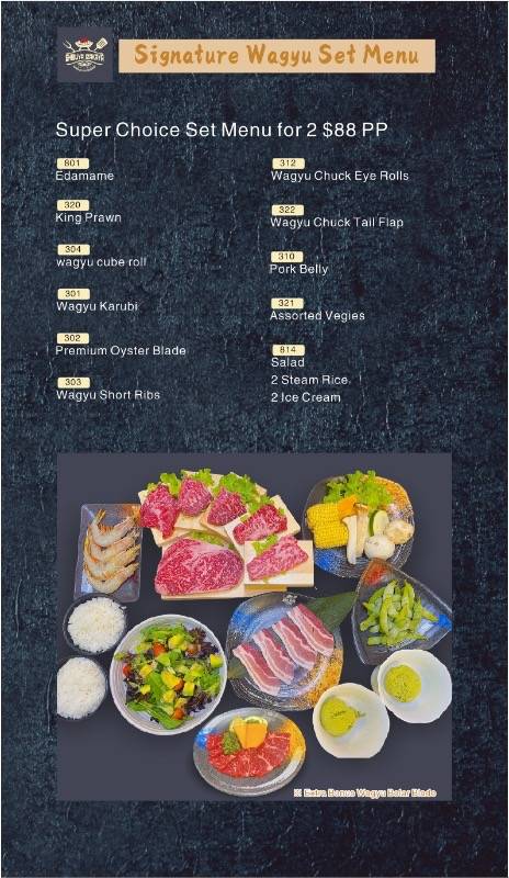 Menu at Shibuya Izakaya Mackay restaurant, Mackay
