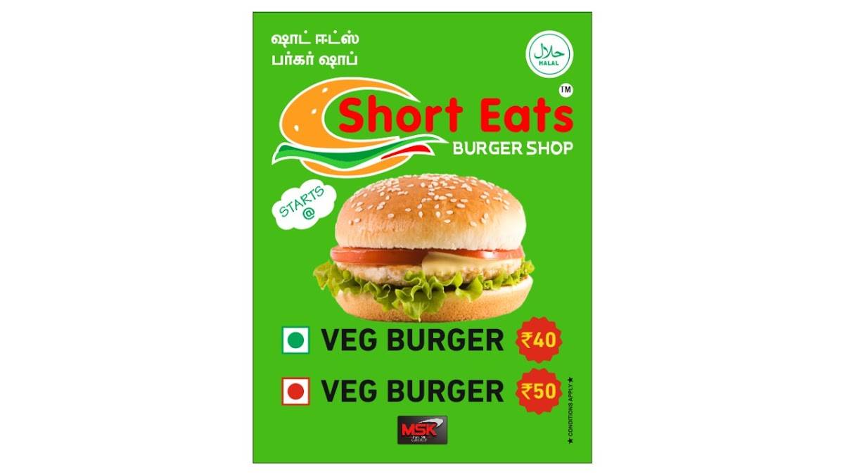 Menu at Short eats dine in, Chennai