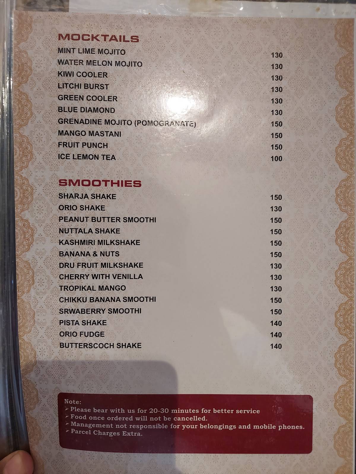 Menu at Shree Vishnu Vaibhava Pure Veg Restaurant, Mangaluru