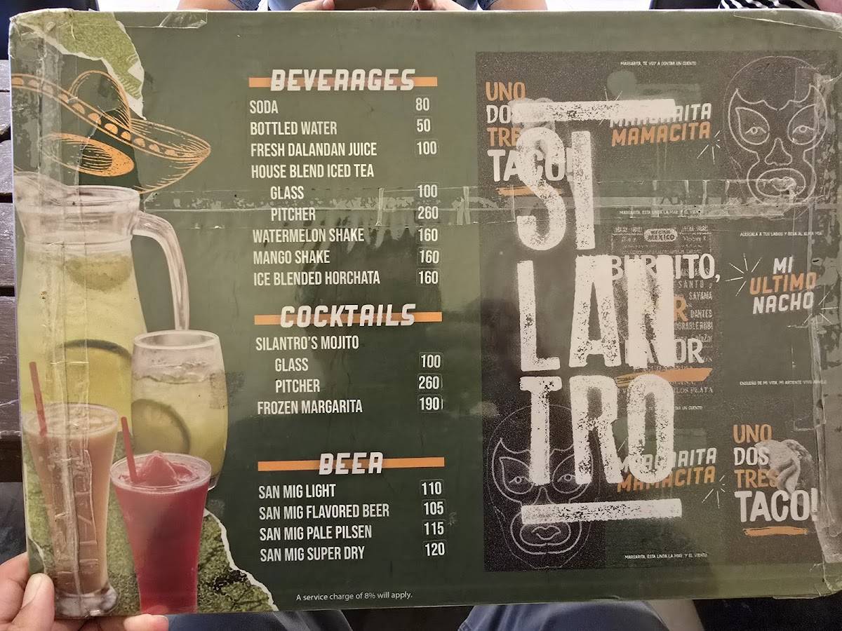 Carta del restaurante Silantro Fil-Mex Cantina, Ciudad Quezon, UP Town ...