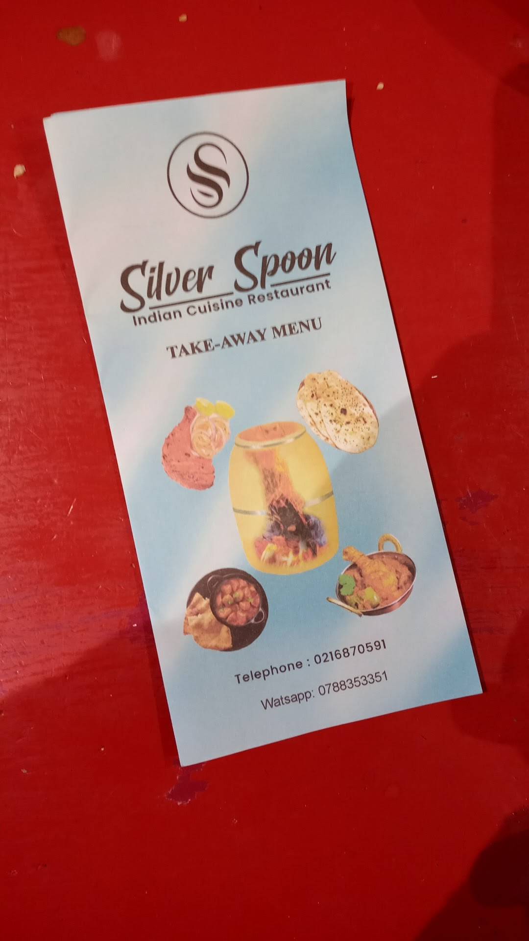 Menu at Silver Spoon Indian Cuisine restaurant, Cape Town