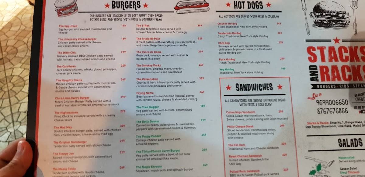 Menu at Stacks And Racks, Mumbai