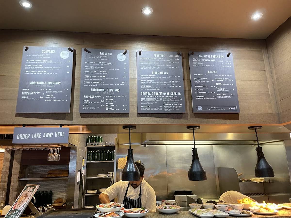 Menu at Stalactites Restaurant, Melbourne